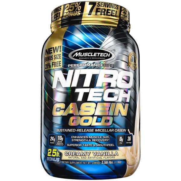 MuscleTech Nitro-Tech Casein Gold Protein Powder - Sports Nutrition ...